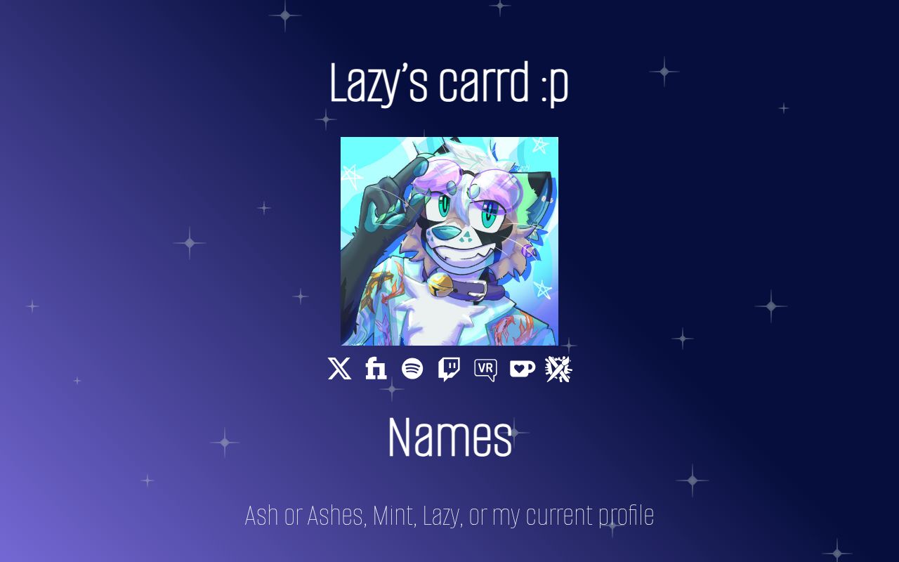 Lazy’s carrd